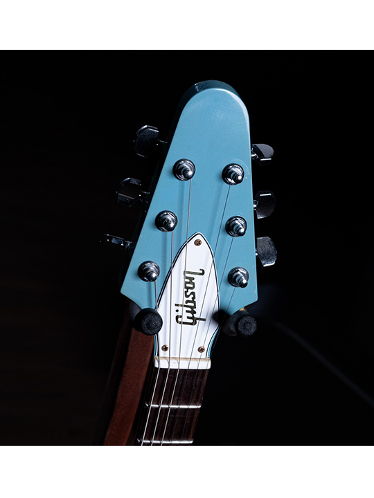 Gibson Custom Shop 70s Flying V Dot Inlays VOS Maui Blue w/Matching ...