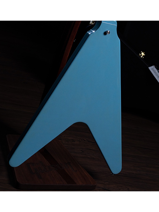Gibson Custom Shop 70s Flying V Dot Inlays VOS Maui Blue w/Matching ...
