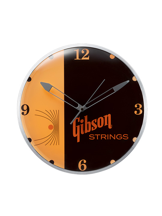 Gibson Vintage Lighted Wall Clock Strings | Music Concept