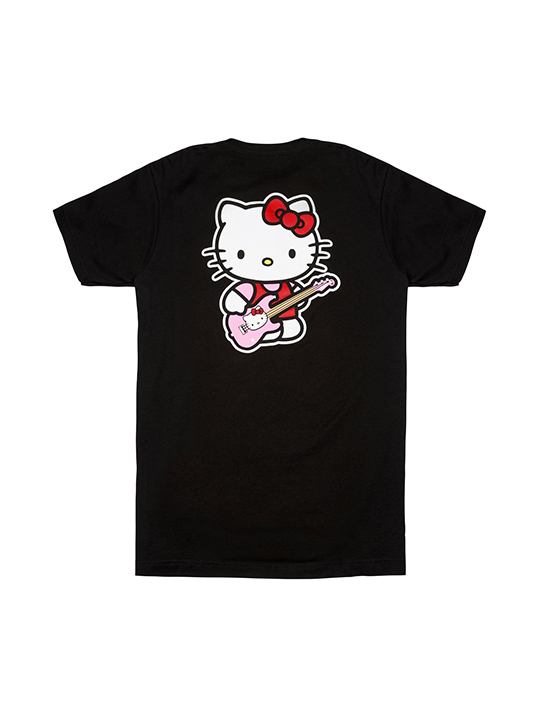 Fender x Hello Kitty Black Back Logo Tee | Music Concept