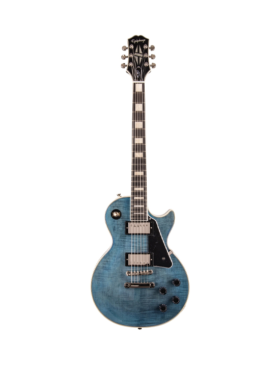 Epiphone Les Paul Custom Figured Maple Top Translucent Blue | Music Concept