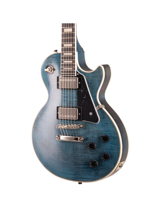 Epiphone Les Paul Custom Figured Maple Top Translucent Blue | Music Concept